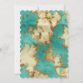 Turquoise Brown Cowhide Western Cowgirl Invitation | Zazzle