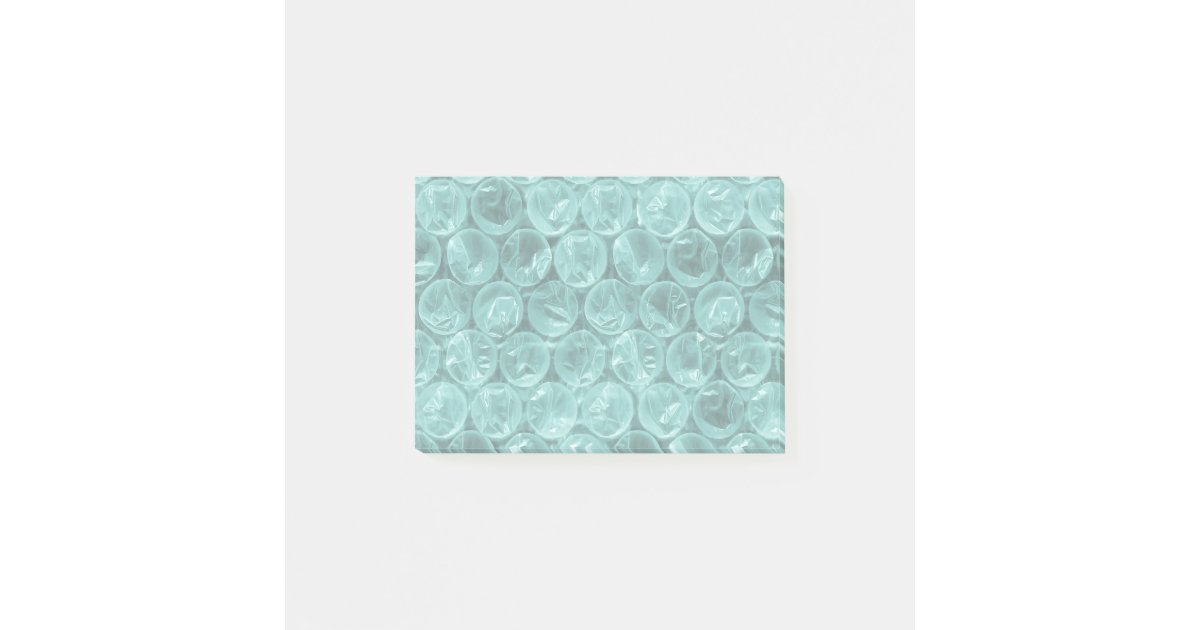 Turquoise bubble wrap pattern post-it notes | Zazzle