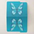 Turquoise butterfly file folder | Zazzle