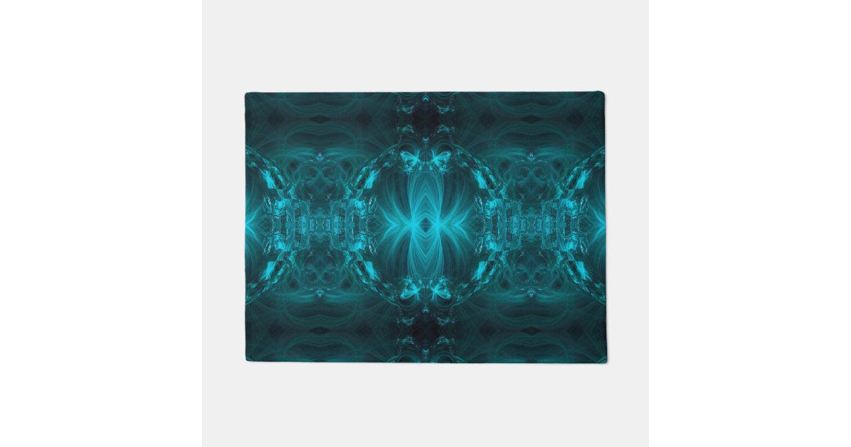 Turquoise Elegance Door Mat | Zazzle