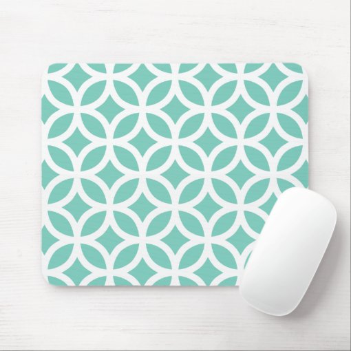Turquoise Geometric Mouse Pad | Zazzle