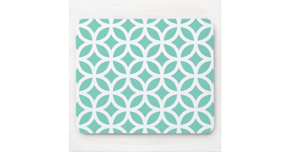 Turquoise Geometric Mouse Pad | Zazzle