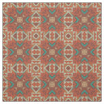 Orange Aztec Pattern Fabric | Zazzle.com