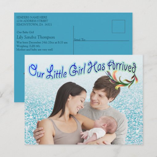 Turquoise Green Blue Photo Postcard | Zazzle