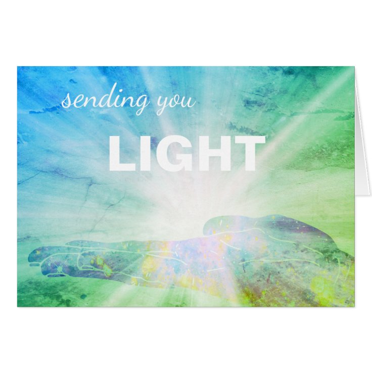 Turquoise & Green Healing Energy Sending Light | Zazzle