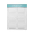 Turquoise Header Weekly Grocery List - Checklist Notepad | Zazzle