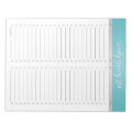 Turquoise Header Weekly Grocery List - Checklist Notepad | Zazzle
