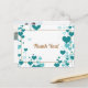 Turquoise Hearts Design Thank You Postcard | Zazzle