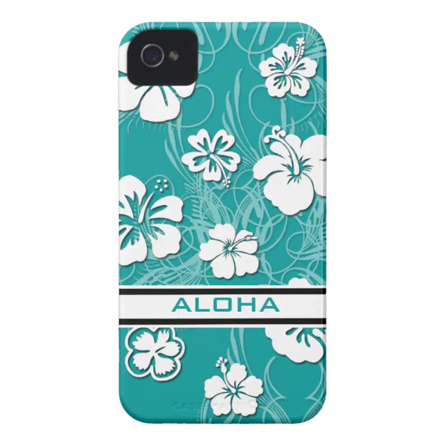 Turquoise Hibiscus Case-Mate ID™ Apple 4/4S Cover | Zazzle