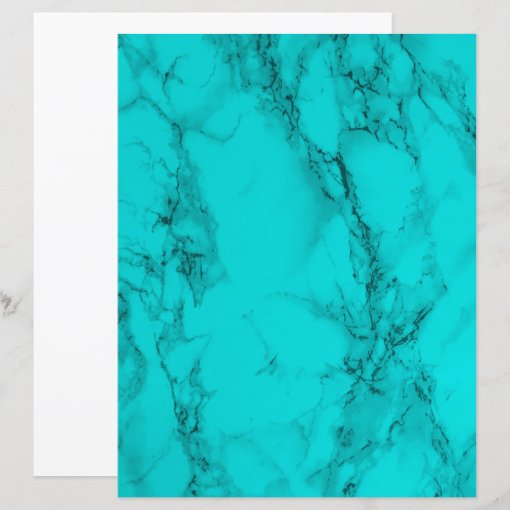 Turquoise Marble Scrapbook Paper | Zazzle