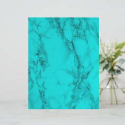 Turquoise Marble Scrapbook Paper | Zazzle