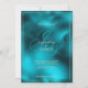 Turquoise metallic monogram initials wedding invitation | Zazzle