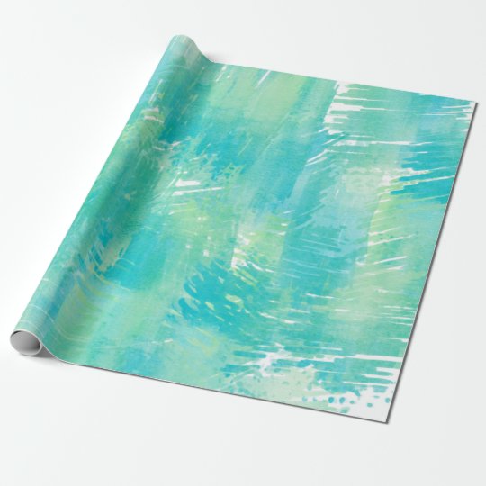Turquoise Mint Abstract Wrapping Paper | Zazzle.com