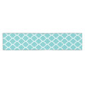 Turquoise Moroccan Quatrefoil Short Table Runner | Zazzle