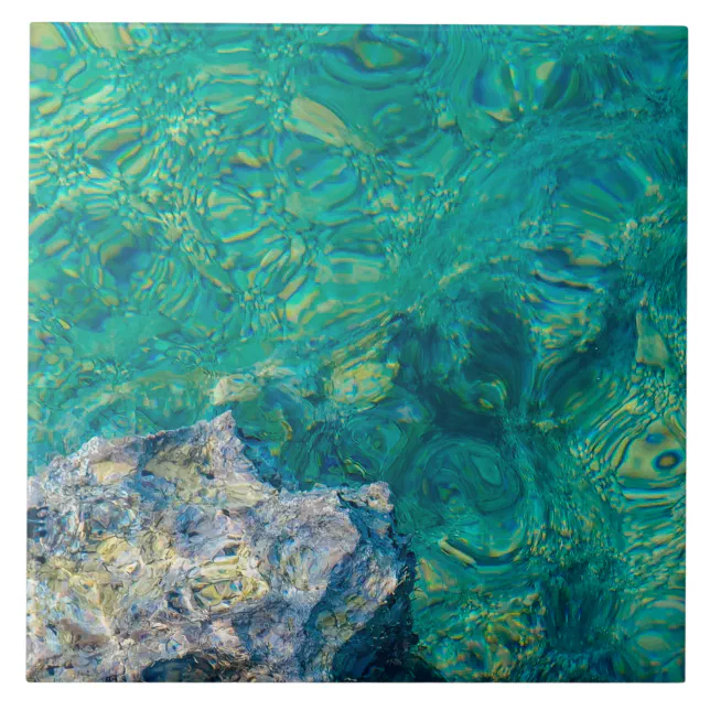 Turquoise ocean water ceramic tile | Zazzle