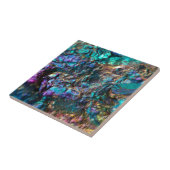 Turquoise Oil Slick Quartz Ceramic Tile | Zazzle