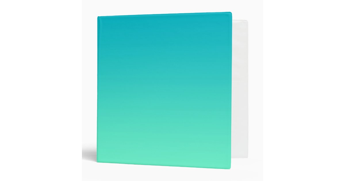 Turquoise Ombre Binder | Zazzle