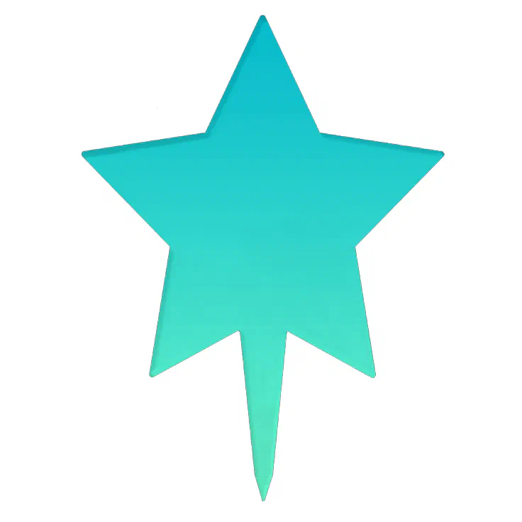 Turquoise Ombre Cake Topper | Zazzle