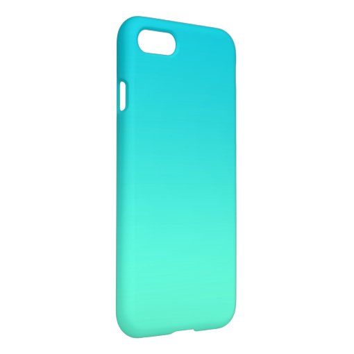Turquoise Ombre iPhone Case | Zazzle