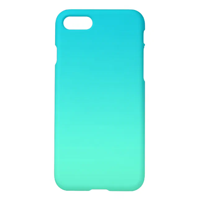 Turquoise Ombre iPhone Case | Zazzle