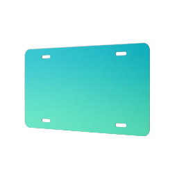 “Turquoise Ombre” License Plate | Zazzle