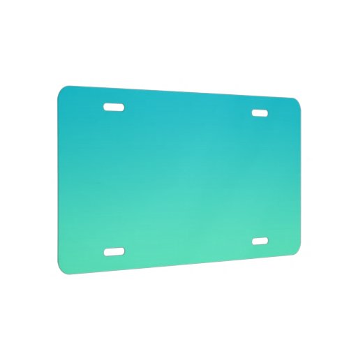 “Turquoise Ombre” License Plate | Zazzle
