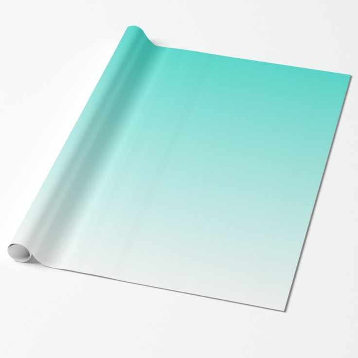 Turquoise Ombre Wrapping Paper | Zazzle