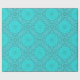 Turquoise Paisley Bandana Scarf Fabric Print Wrapping Paper | Zazzle