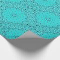 Turquoise Paisley Bandana Scarf Fabric Print Wrapping Paper | Zazzle