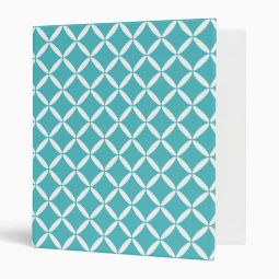 Turquoise Pattern Binder | Zazzle