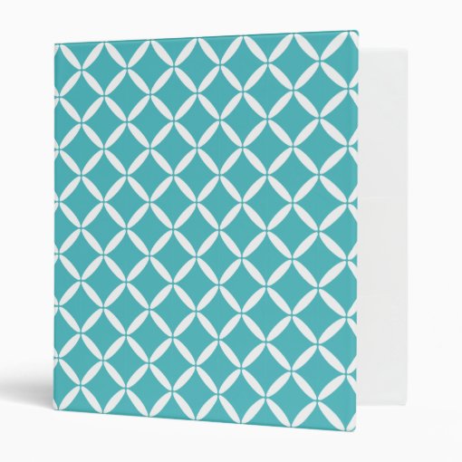 Turquoise Pattern Binder | Zazzle