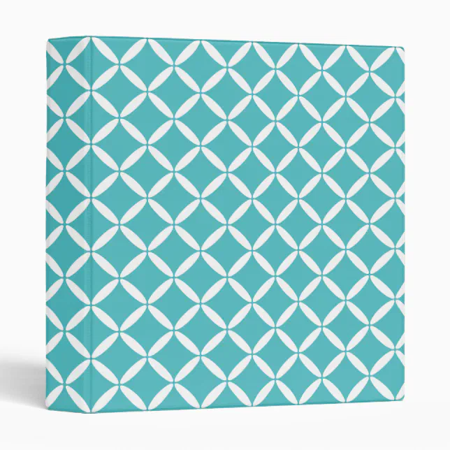 Turquoise Pattern Binder | Zazzle