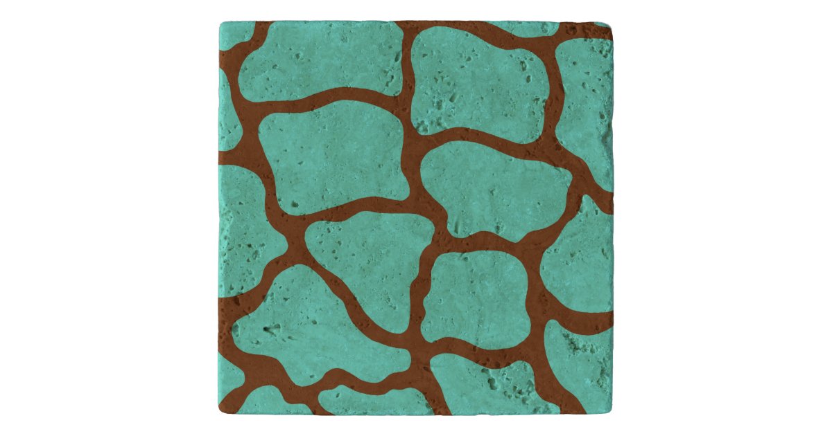 Turquoise Pattern Kitchen Trivet | Zazzle