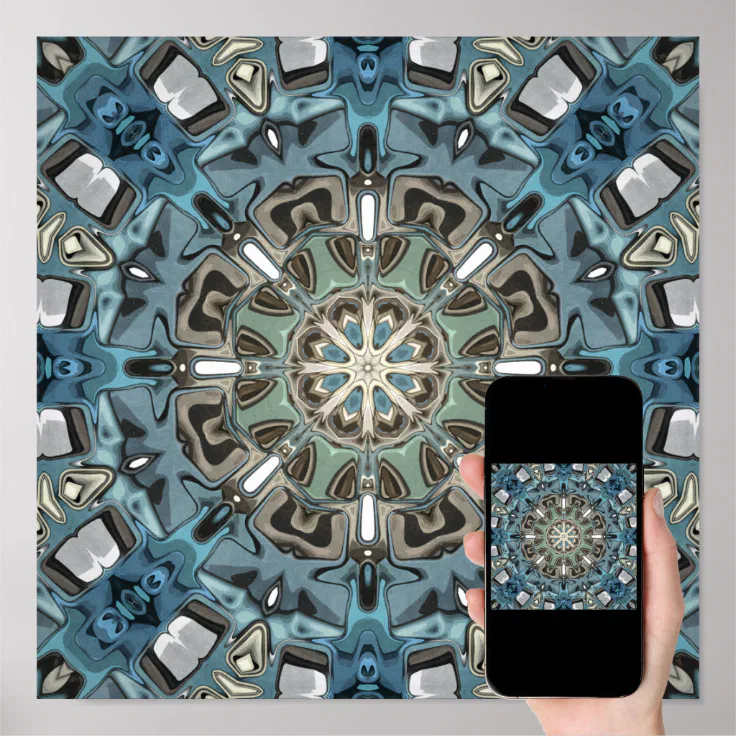Turquoise Pattern Poster | Zazzle