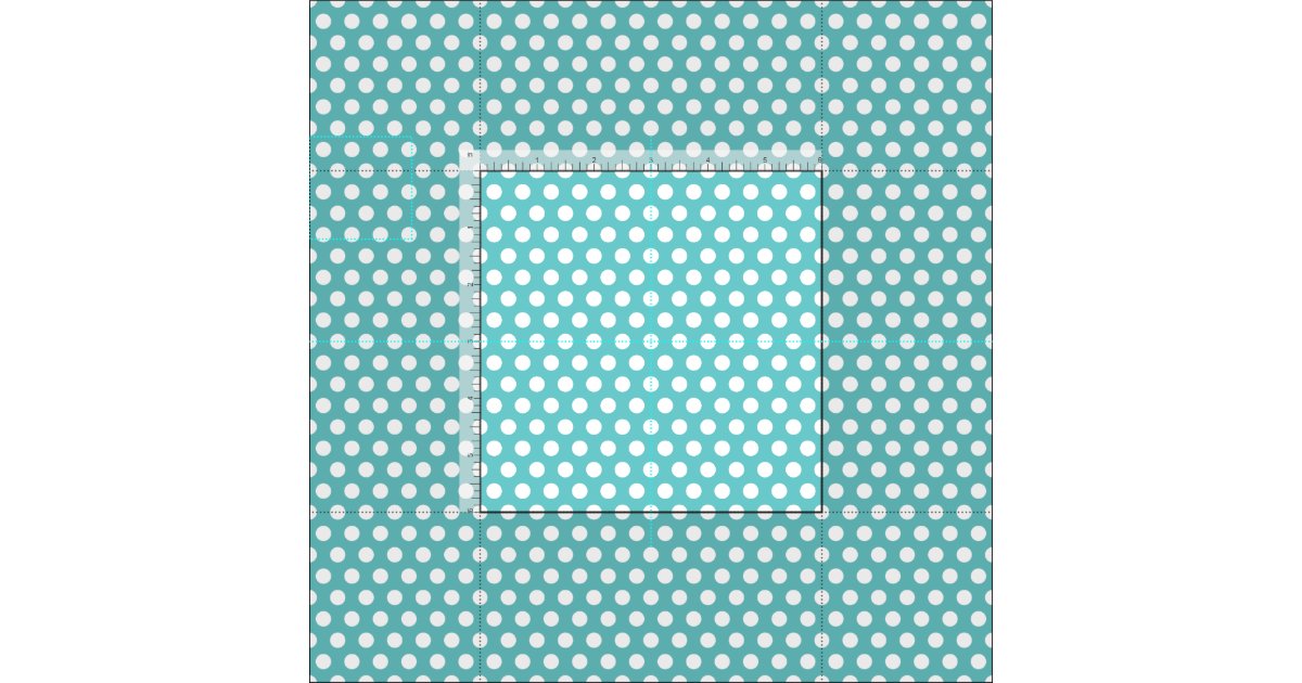 Turquoise Polka Dots Fabric | Zazzle