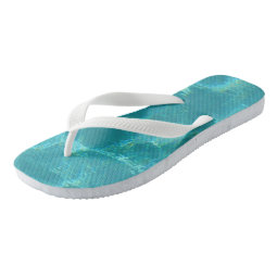 Turquoise Pool Water Flip Flops | Zazzle