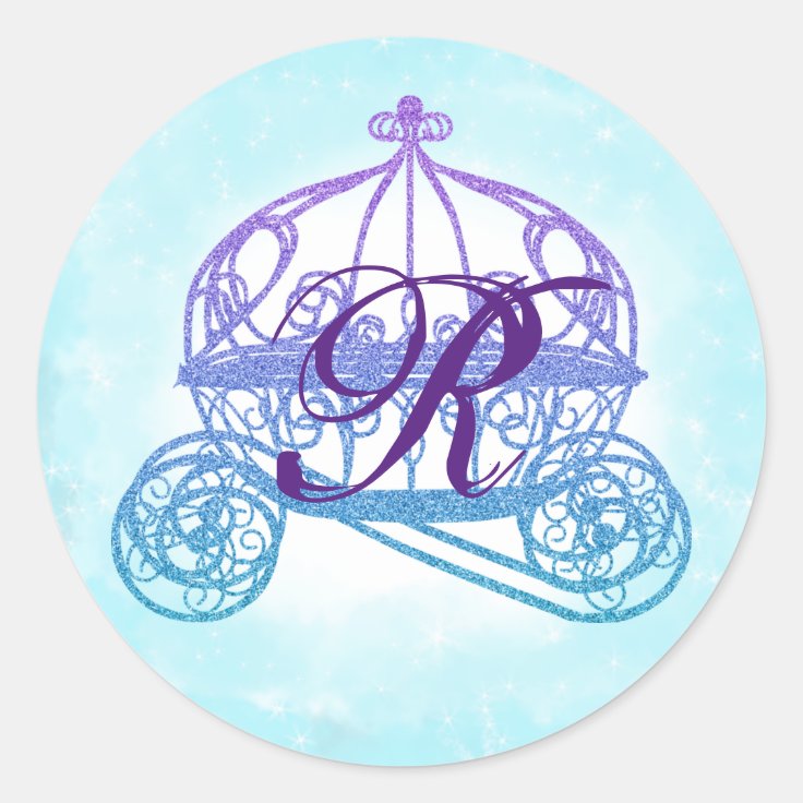 Turquoise Princess Carriage Stickers | Zazzle