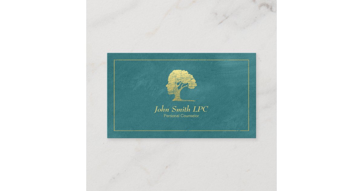 Turquoise Psychologist Personal Counselor Appointment Card | Zazzle