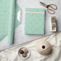 Turquoise Quatrefoil Rustic Country Wedding Wrapping Paper | Zazzle