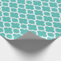 Turquoise Quatrefoil Trellis Pattern WrappingPaper | Zazzle