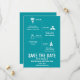 Turquoise Relationship Timeline Save the Date | Zazzle