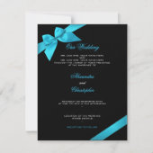 Turquoise Ribbon Wedding Announcement 2 | Zazzle