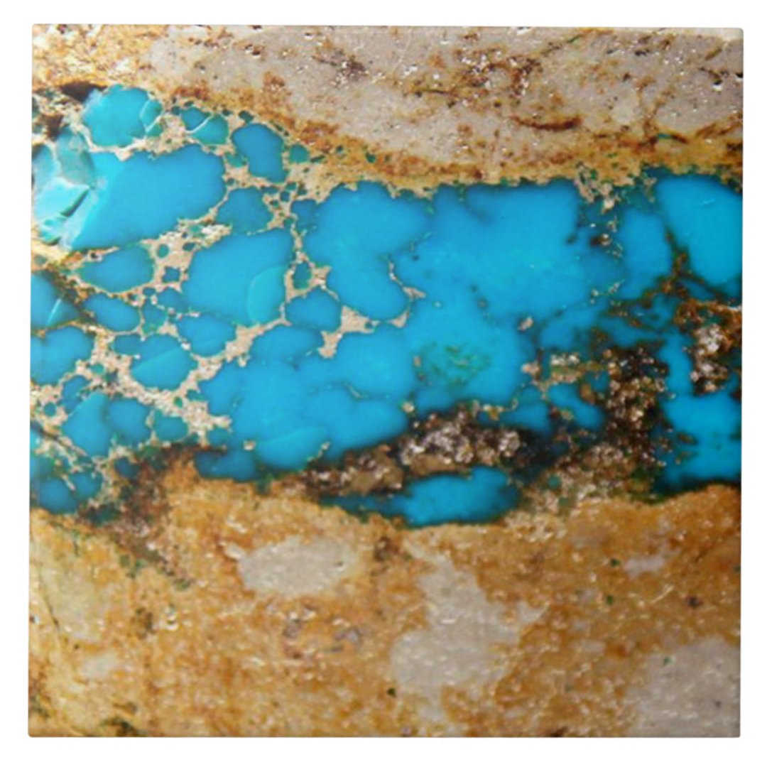 Turquoise Rock 1 Tile | Zazzle