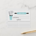 Turquoise Rolling Pin Kitchen Tools Recipe Card | Zazzle