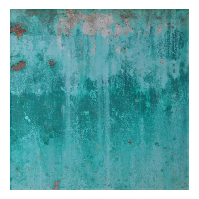 Turquoise Rust | Abstract Acrylic Print | Zazzle