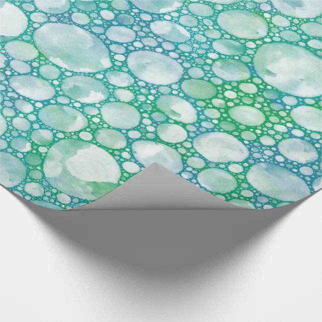 Turquoise Sea Foam Wrapping Paper | Ocean Bubbles | Zazzle