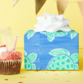 Turquoise Sea Turtle Wrapping Paper | Zazzle