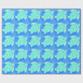 Turquoise Sea Turtle Wrapping Paper | Zazzle