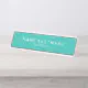 Turquoise Sleek Simple Custom Desk Nameplate | Zazzle