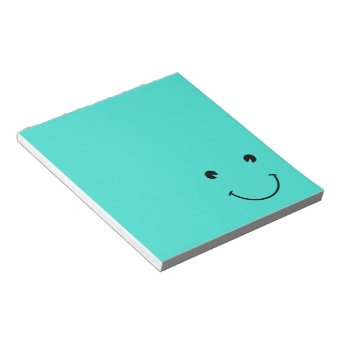 Turquoise Smile Notepad | Zazzle